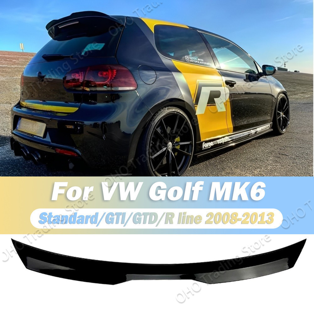 Rear Trunk Spoiler Wing ABS Tail Trunk Kits For Volkswagen Golf 6 MK 6 ...