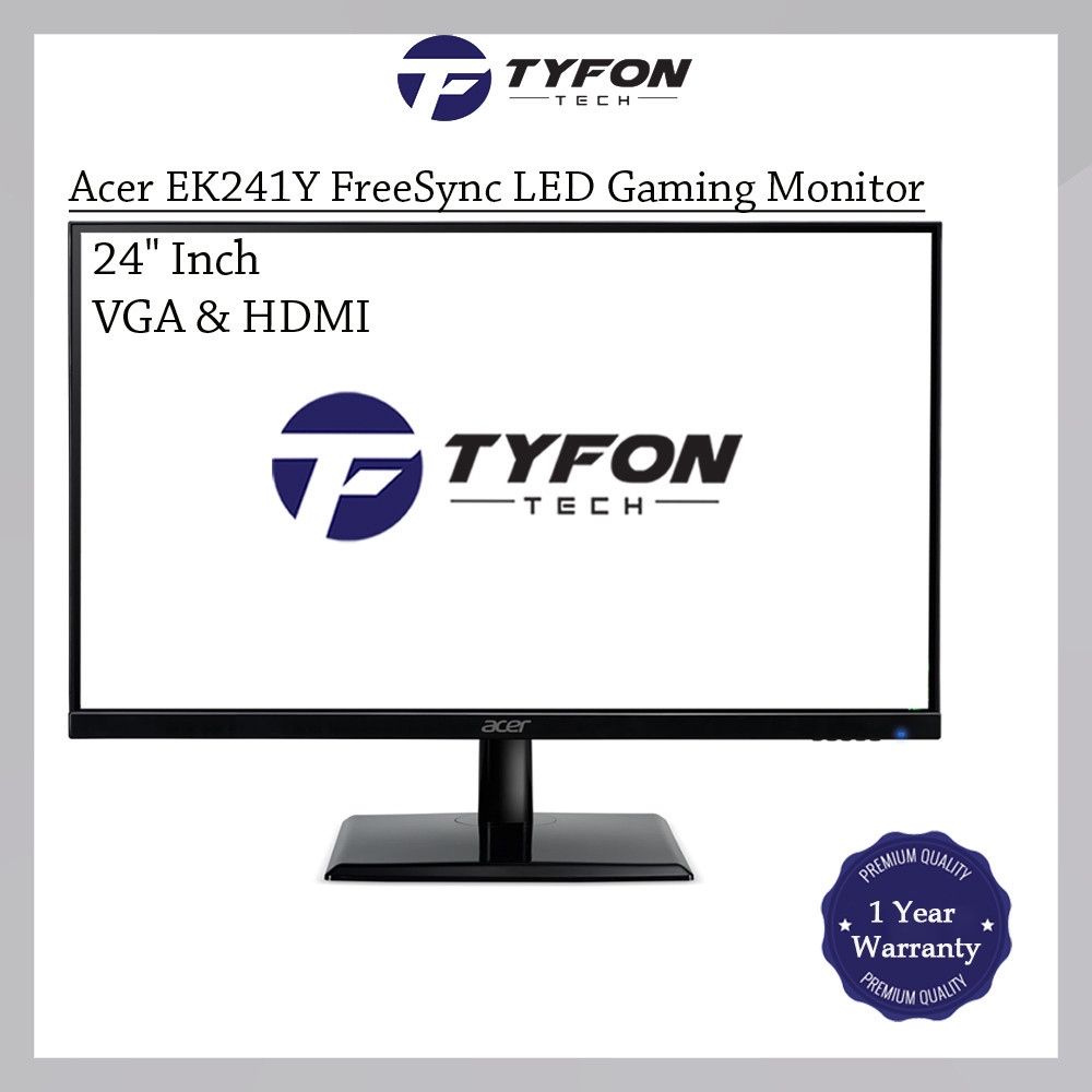 Acer 24" Inch Widescreen IPS Full HD 100Hz 1ms FreeSync LED Monitor ...