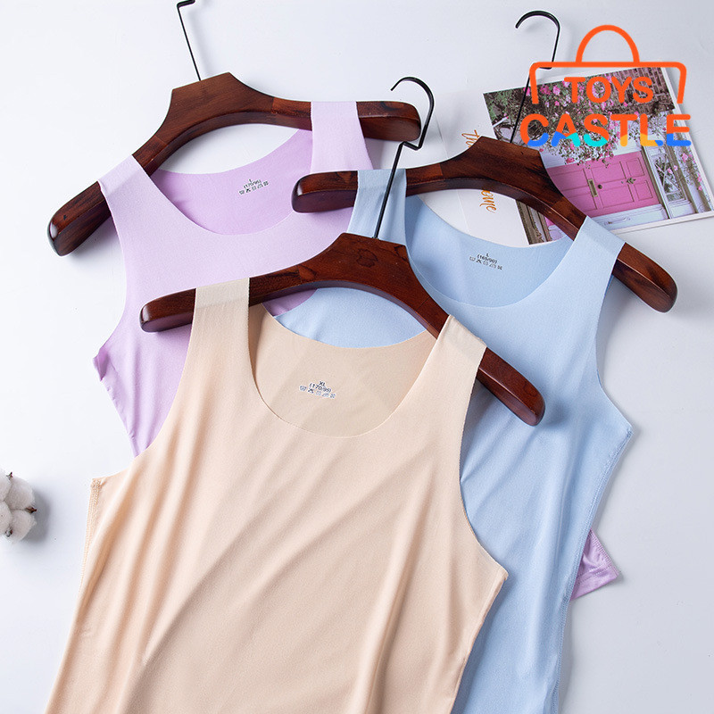 [Fast Shipping]Women Singlet Seamless Inner Camisole Plain Tank Top ...
