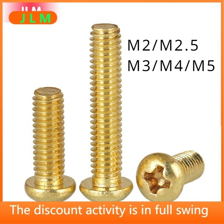 ((JLMD) H62 Brass Phillips Round Head Screw Disc Head Machine Screw ...