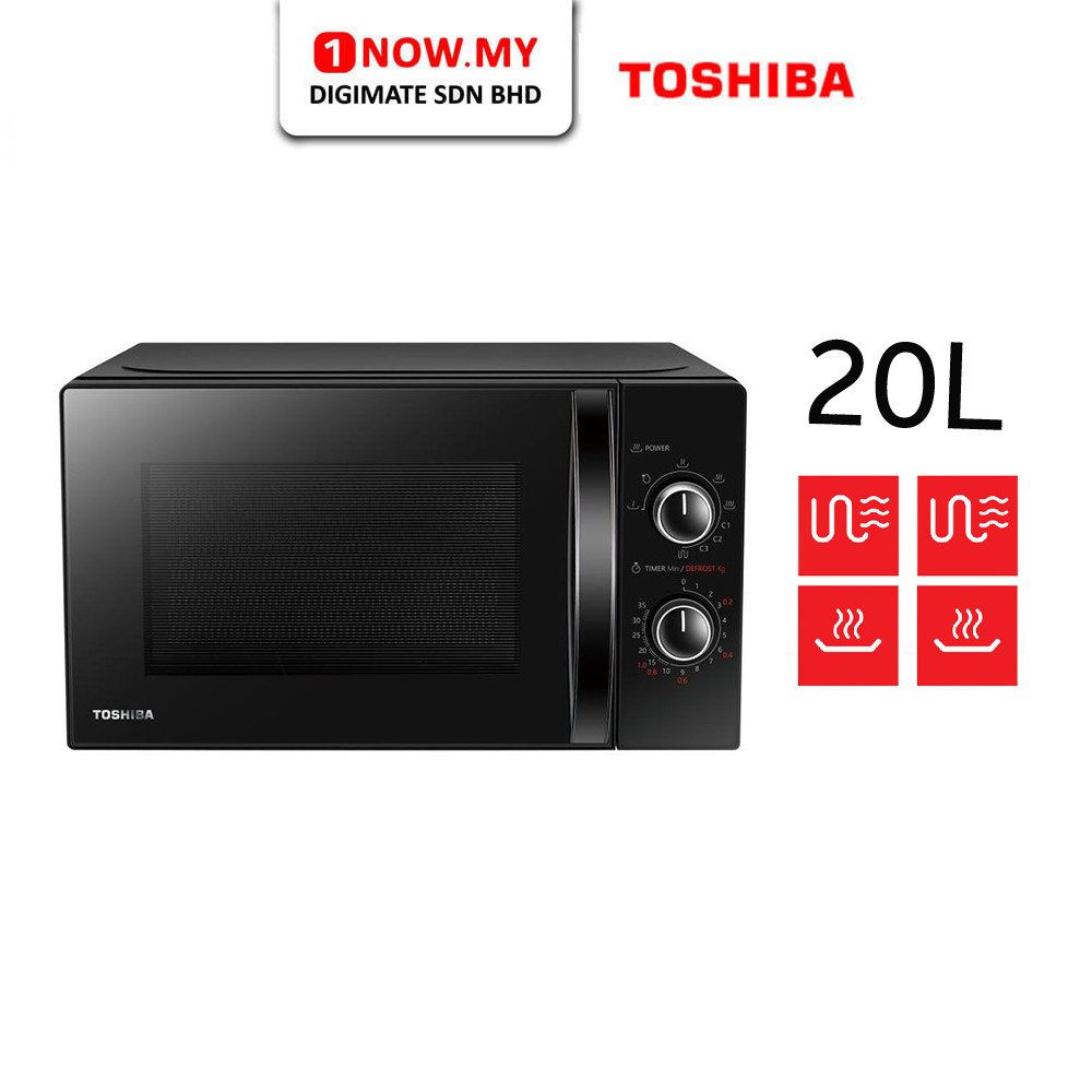 TOSHIBA 20L Microwave Oven Grill MW-MG20P(BK) | Microwave Combination Gelombang Mikro 微波炉 ...