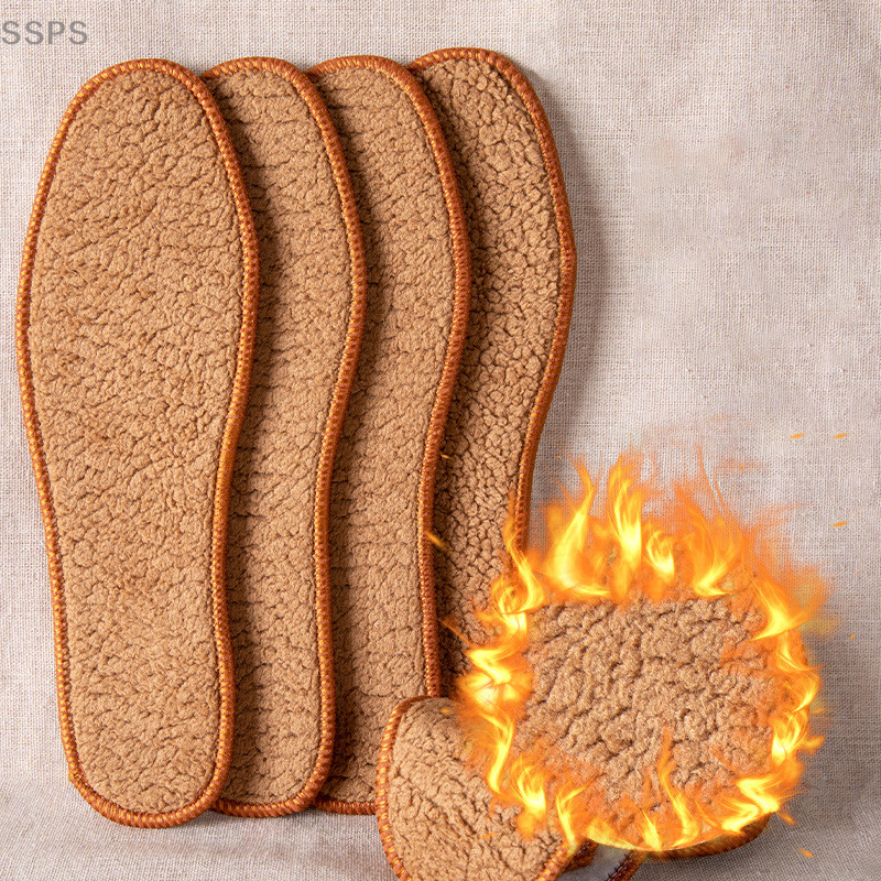 [SSPS] Soft Plush Warm Thicken Foot Thermal Shoes Insole Women Men ...
