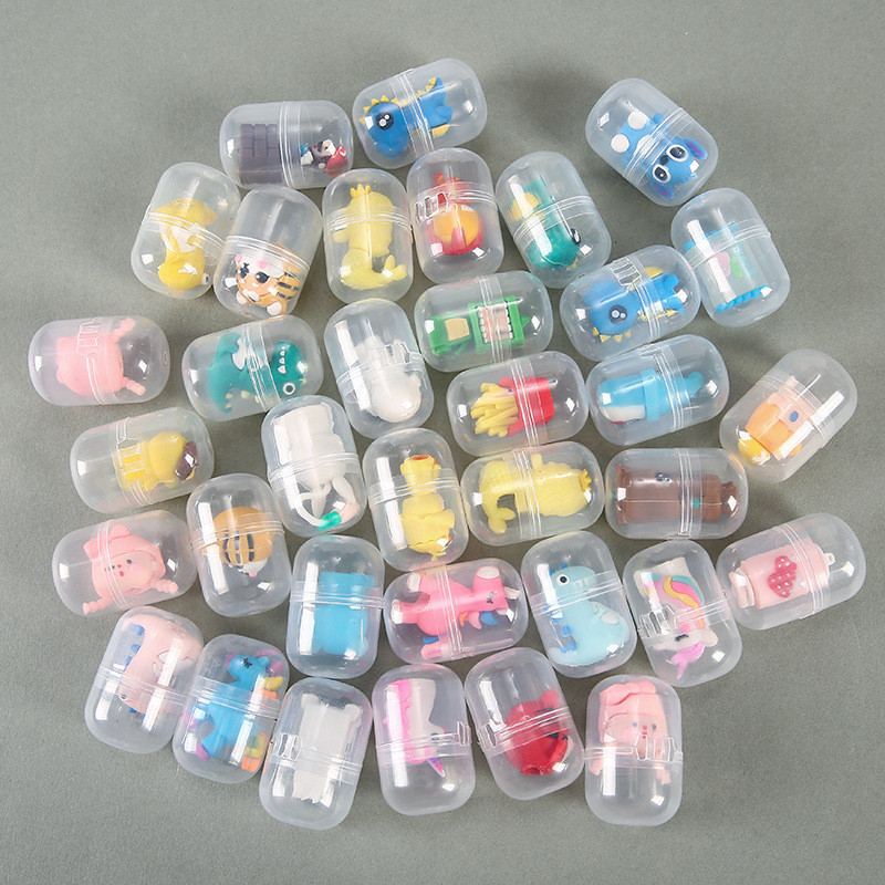 20pcs Surprise Eggs Capsule Toy Cute Cartoon Unicorn Dinosaur Movable ...