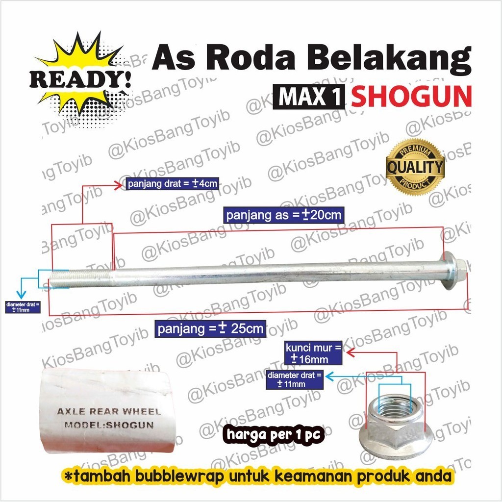 Suzuki SHOGUN Rear Axle (Max1) | Shopee Malaysia
