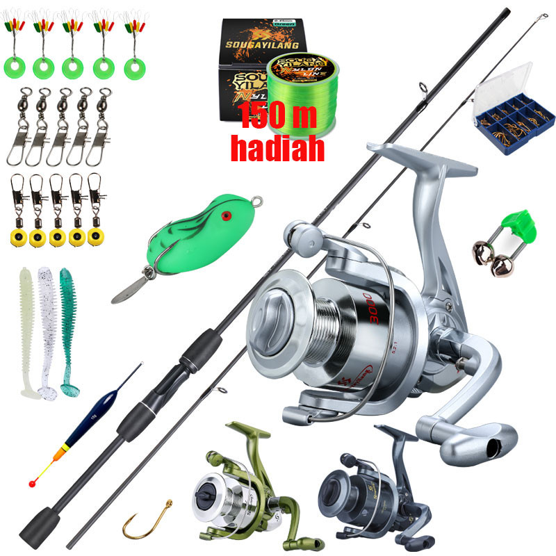 Sougayilang Set Combo Rod don Reel 2 Section Super Strong Fishing Rod ...