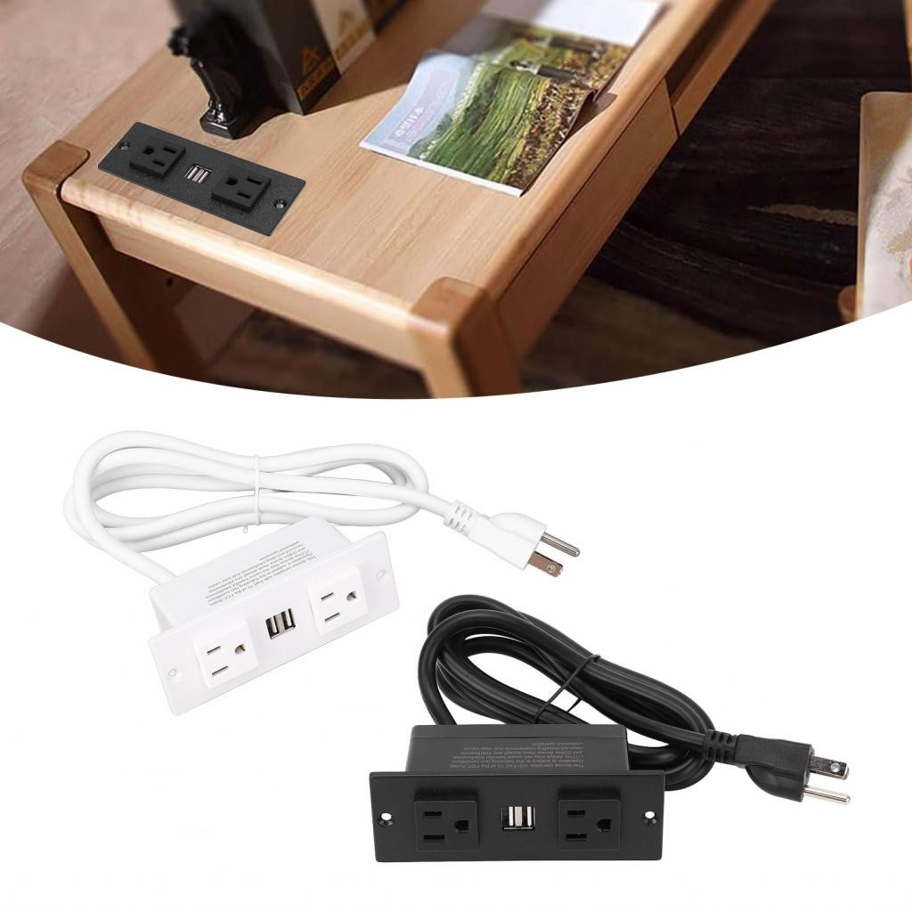 Sinhopsa Furniture Power Socket 2 AC Outlets USB Ports US Plug 125V ...