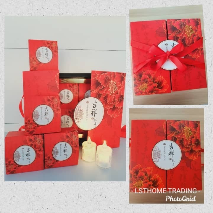 8 capsules (50g) Mooncake Packaging Gift Box Pure Lotus Mooncake Mung ...
