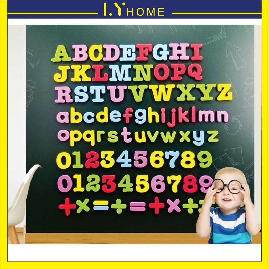 Magnetic Foam Letters Numbers Alphabet ABC 123 Fridge Magnets Early ...