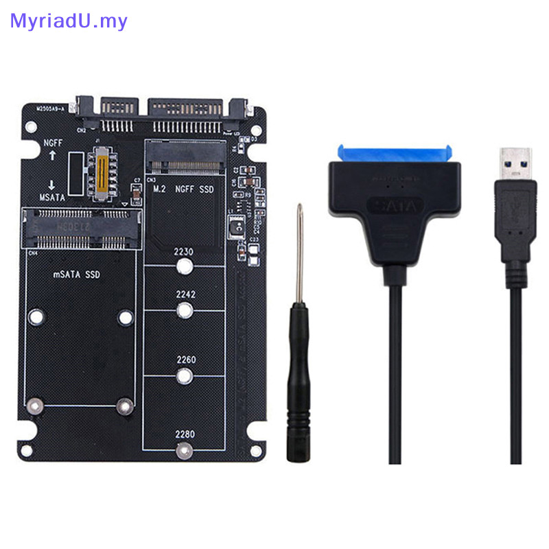 MyriadU M2 USB Adapter M.2 NGFF to SATA Adapter MSATA To USB SATA 3.0 Converter External mSATA m ...