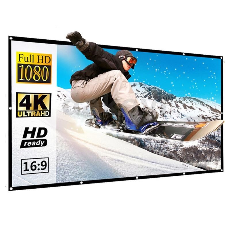 A7 SALANGE Projector Screen 16:9 Portable Projection Screen 100/120/150 ...