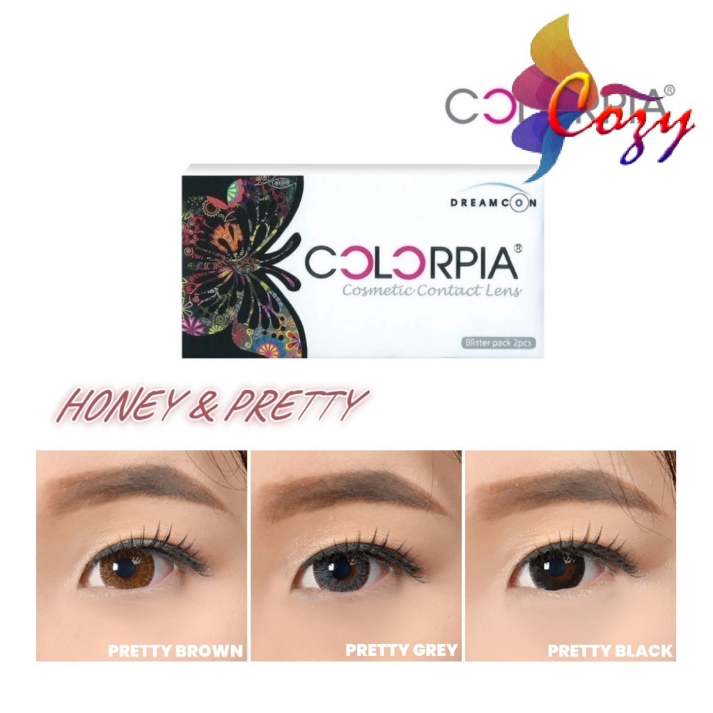(2 pcs) Colorpia Pretty / Honey Monthly Disposable Color Lenses 2/2 ...