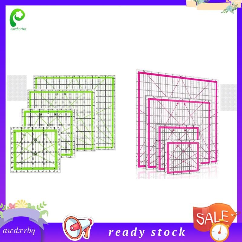 [awdxrbq] 4pcs Quilting Ruler Square Acrylic Quilting Ruler Fabric ...