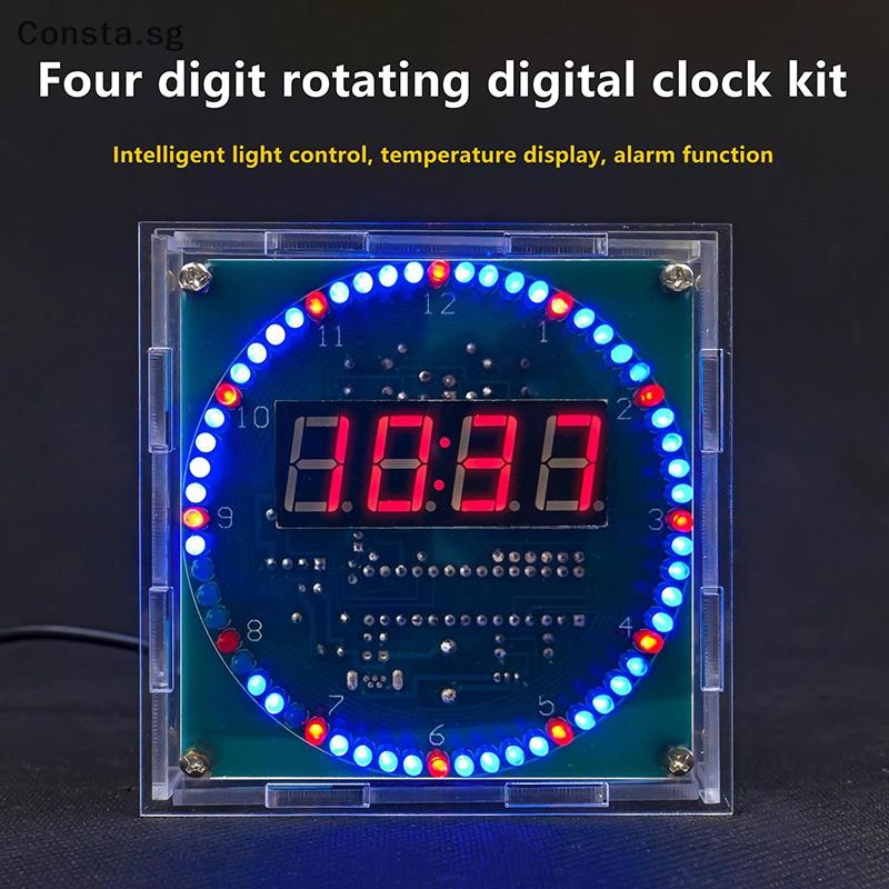 [Cons] DIY Rotating Digital LED Display Module Alarm Electronic Digital Clock Kit 51 SCM ...