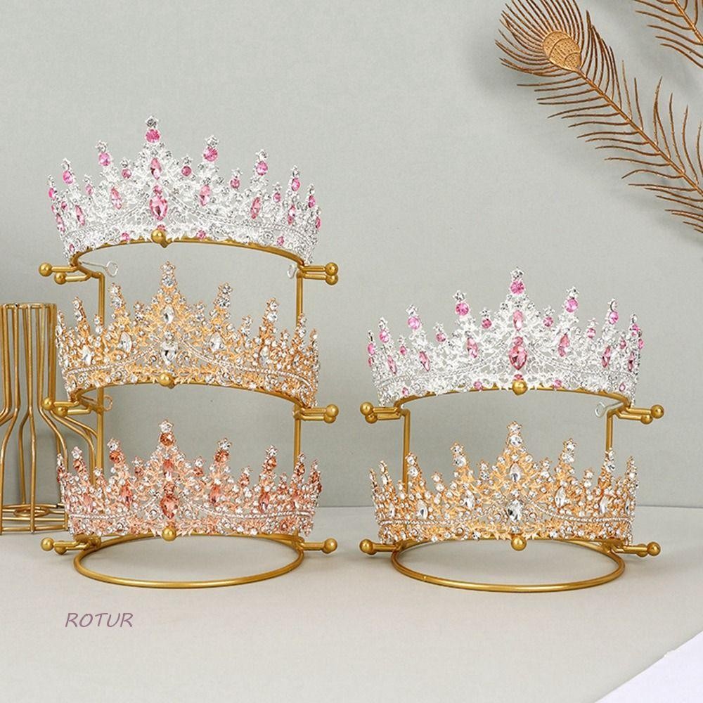 ROTUR Crown Display Stand, Gold High Capacity Crown Stand Holder ...