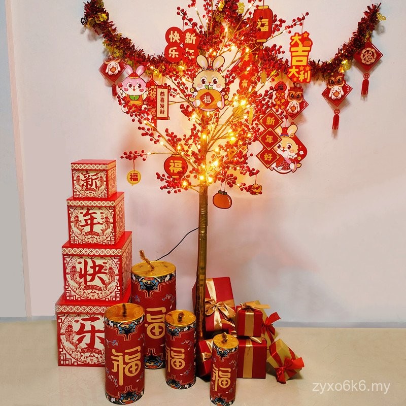 2025 Tahun Ular Naga Tahun Hiasan Dewan Pokok Buah Merah Kotak Hadiah ...