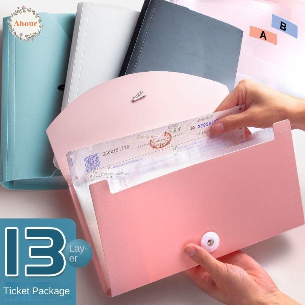 AHOUR Accordion File Folder Receipt Tax Item Business Portable Cards ...
