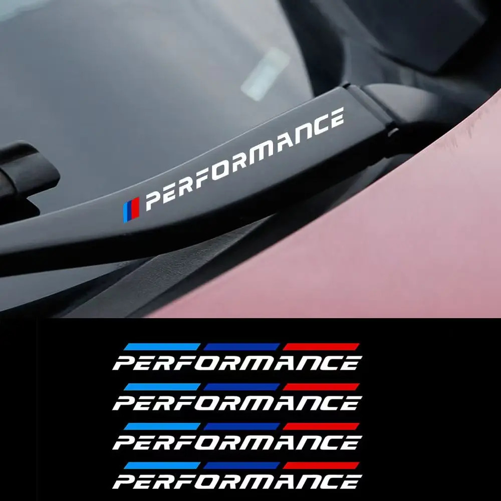 4Pcs MPower Performance Car Wiper Sticker For BMW E30 E34 E36 E60 E46 ...