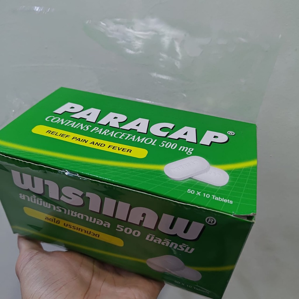 ORIGINAL THAI 1BOX or 10strip PARACAP (PARACETAMOL 500MG) ALTERNATIVES TO PANADOL | Shopee Malaysia