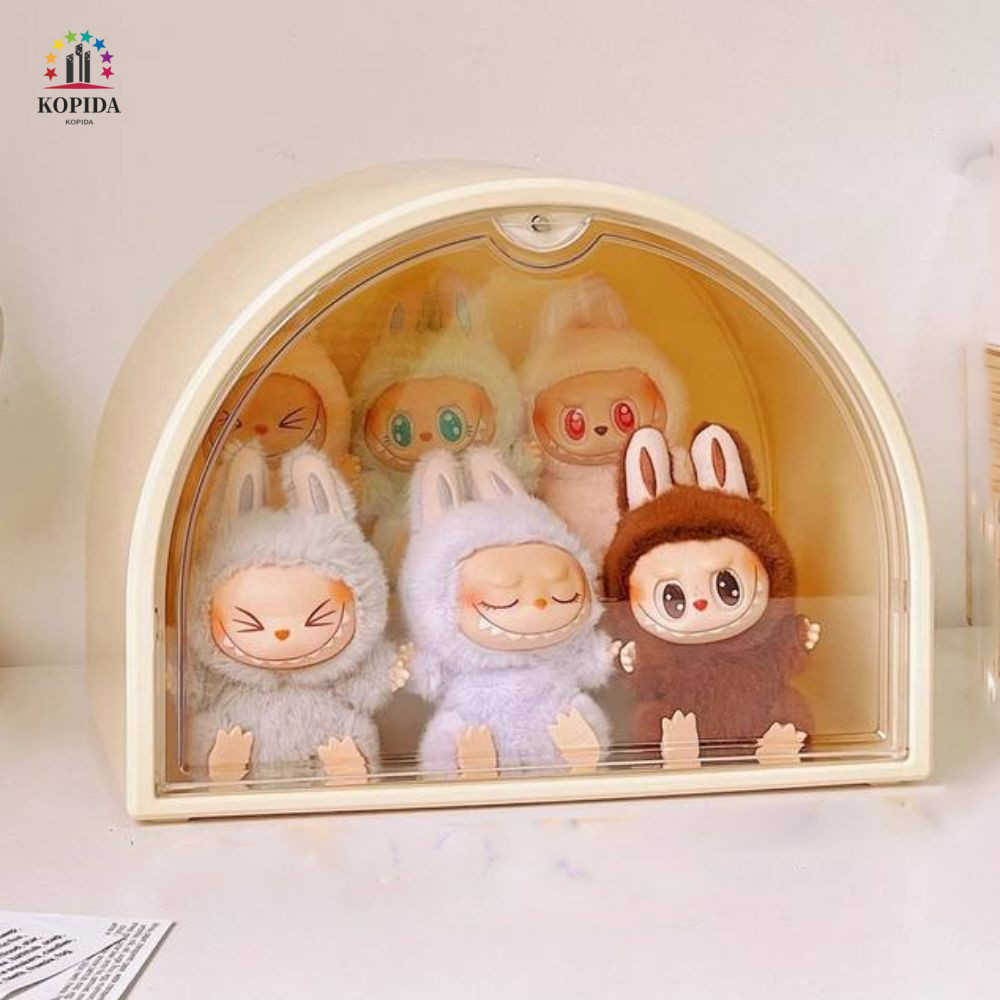 WILLIS Labubu Doll Storage Case, Diy Hand-made Transparent LABUBU ...
