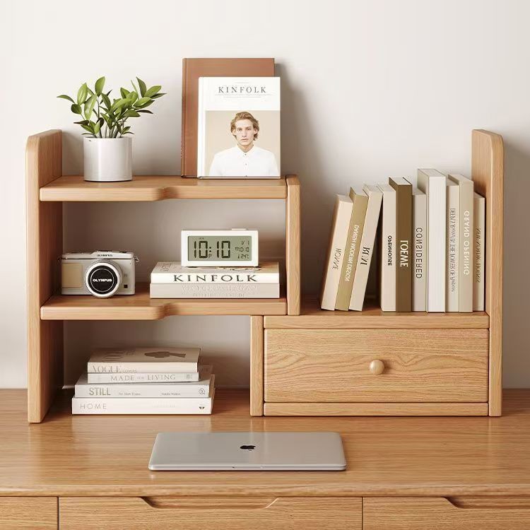 All Solid Wood Desktop Bookshelf Desktop Shelf Office Storage ...
