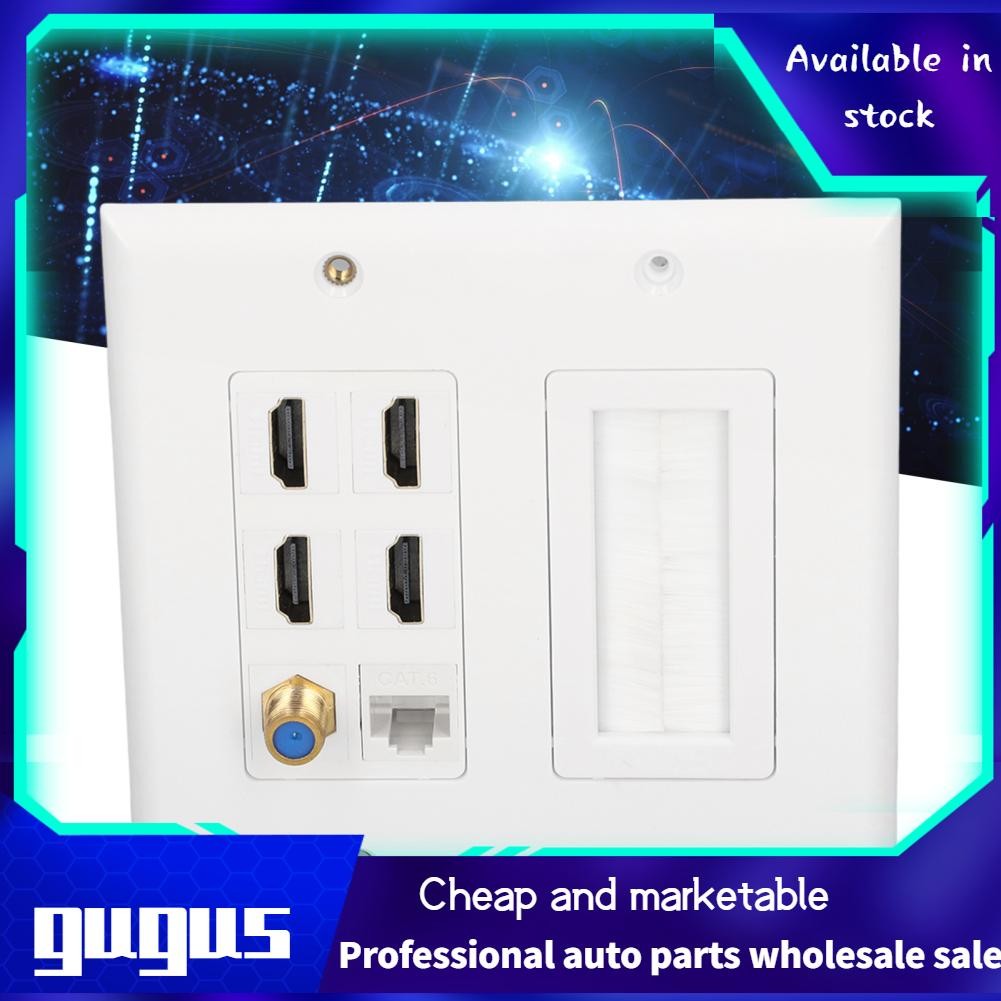 Gugushop Yoidesu Faceplate Wall Plate 6 Port Cable Pass Through Insert ...