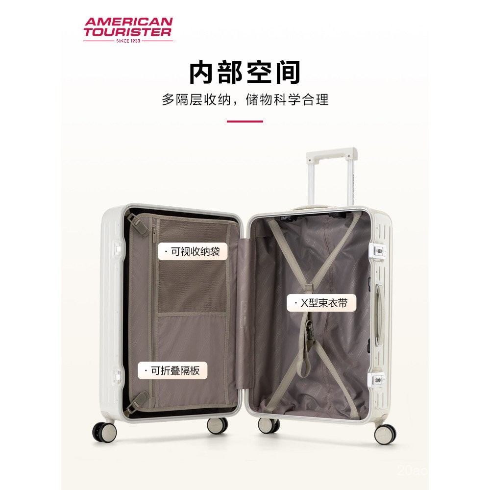 Beg Kembara Baharu Samsonite Berkualiti Tinggi 20-Inci Rangka Aluminium ...