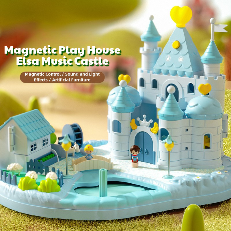 Dreamy Ice Princess Castle Magnetic Role-Play Set Mainan Budak ...