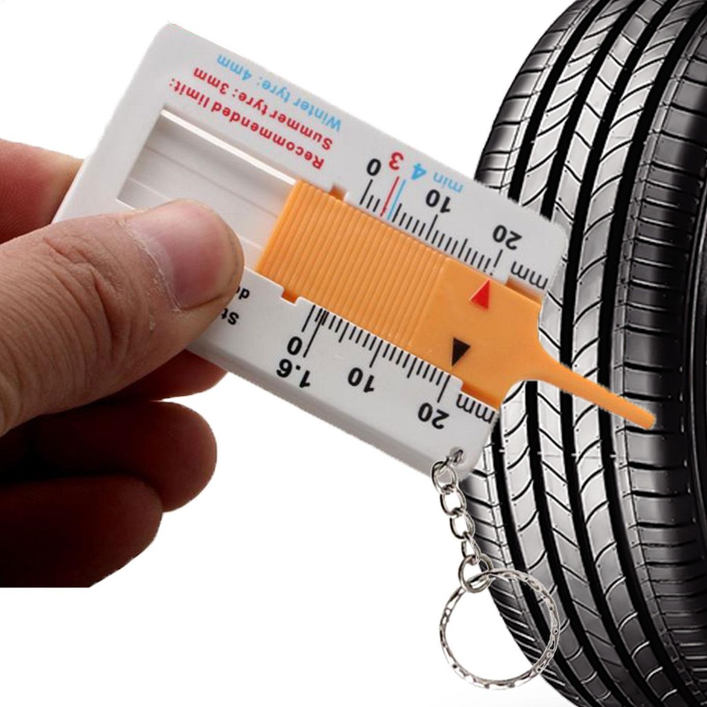 Tire Measure Tool Depth Keyring Depth Gauge Easy Reading Tire Measure ...