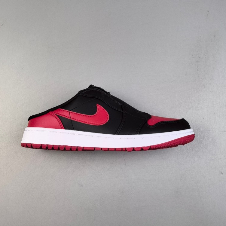 Hot 1 Low Mule Golf “Bred” Low Top Golf Kicks Half Toe Black Red ...
