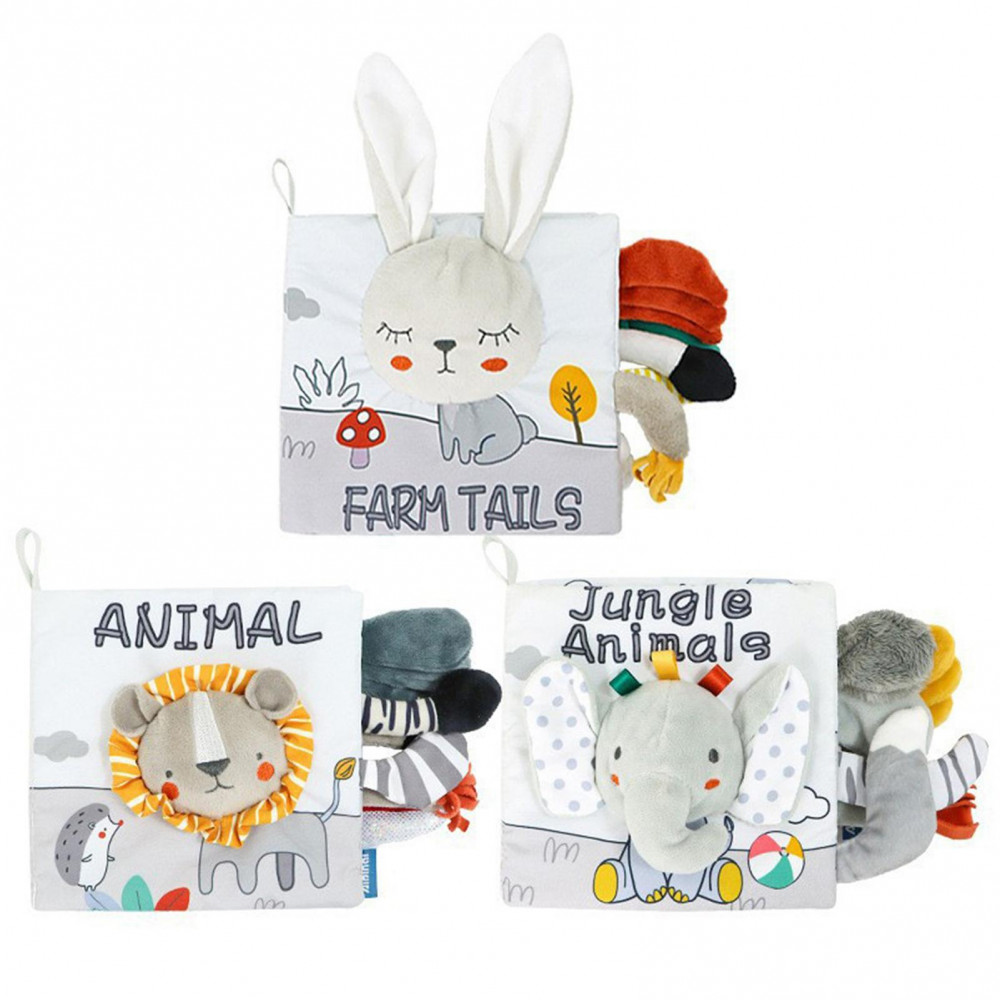 Baby Crinkle Book: Interactive Animal-Themed Busy Book with 3D Tails ...