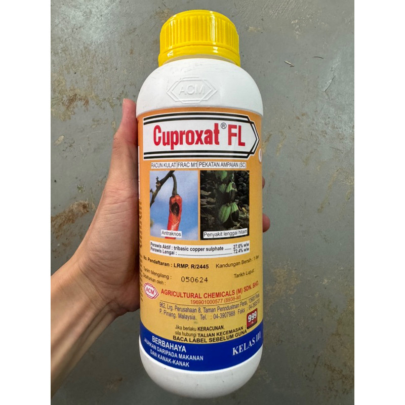 [ORIGINAL] 1L Cuproxat FL ACM Tribasic Copper Sulfate 27.6% Racun Kulat ...