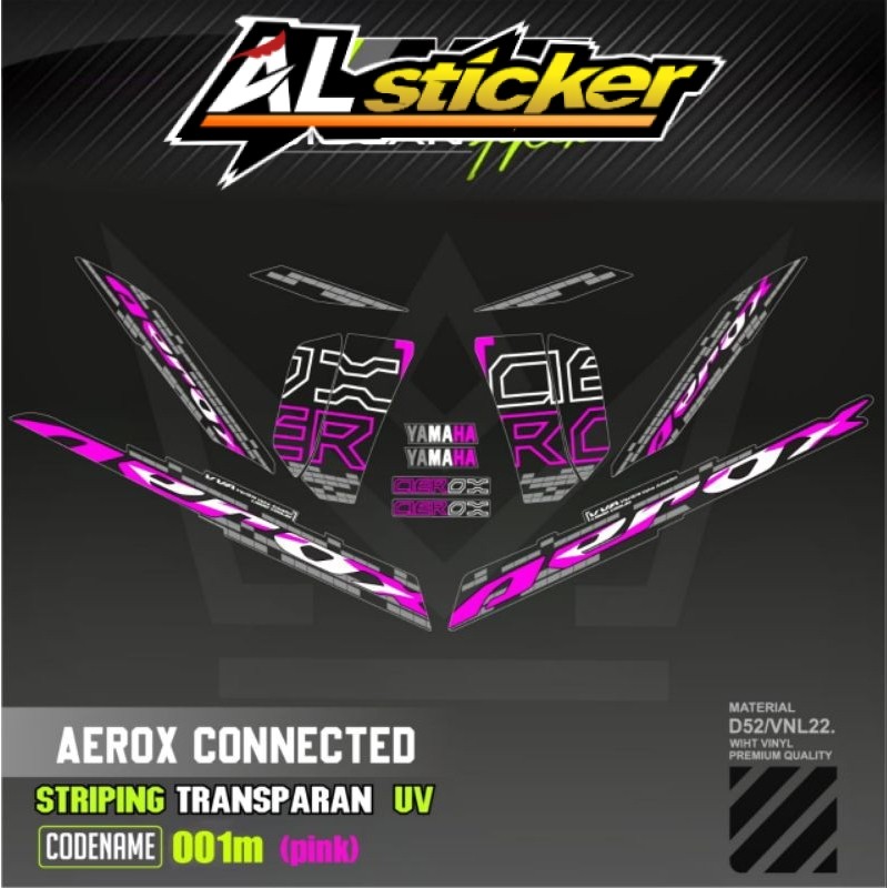 Decal Sticker Striping Transparent Variations Uv Aerox 155 Connected ...