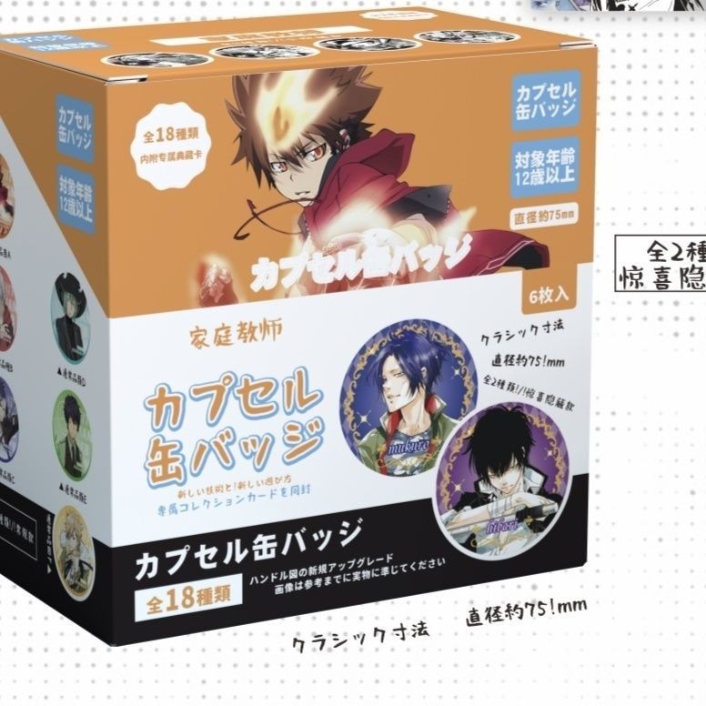 Katekyo Hitman Reborn! Second Release Blind Box Badge Box Set – 75mm ...