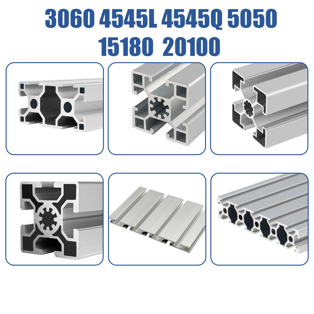 3060 20100 Aluminum Profile Extrusion Anodized Silver European Standard ...