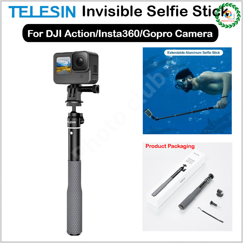 TELESIN Invisible Selfie Stick for DJI OSMO 360 Action 5 Pro Insta360 ...