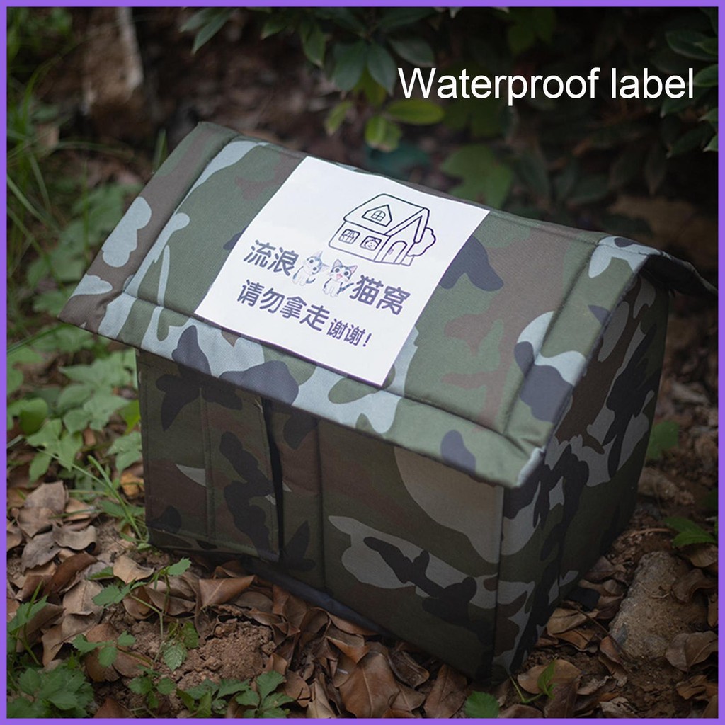 Feral Cat Shelter Outdoor Cat House Weatherproof Scratch-Resistant Semi ...