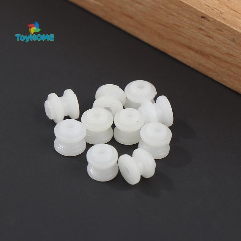 GPHA> 10PCS Pulley Gear Micro Plastic Wheel White Pulley Wheel Fit DC ...