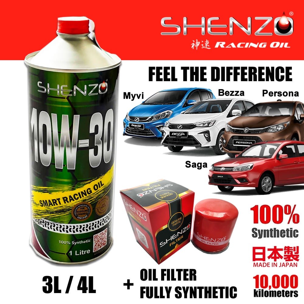 (Sabah/Sarawak) Shenzo 10W30 Fully Synthetic Engine Oil Shenzo Racing ...