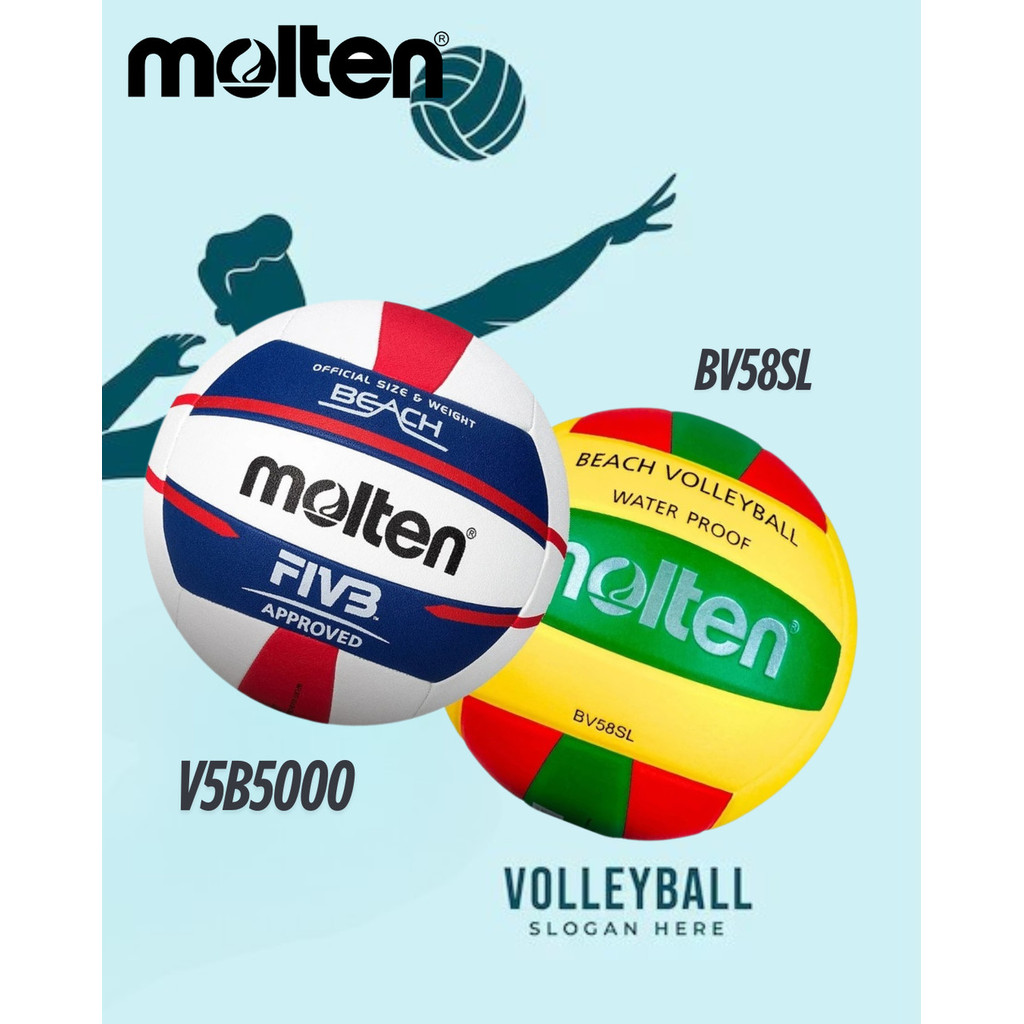 Molten Beach Volleyball V5B5000/BV58SL Size 5 Bola Tampar Pantai ...