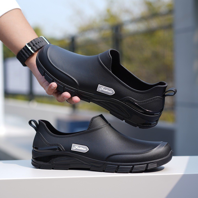 Low-Cut Rain Boots for Men Summer Casual Fashion Short Rain Boots Men's ...