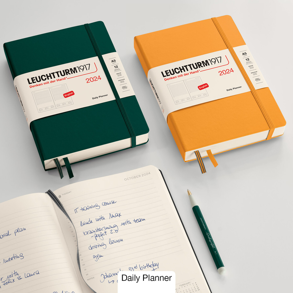 Leuchtturm 1917 Weekly Planner & Notebook Medium (A5) 2024, with extra ...