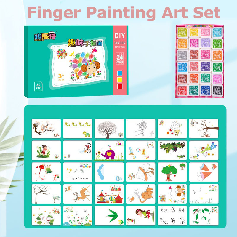 Children Finger Painting Set Washable Paint Drawing Children's Art ...