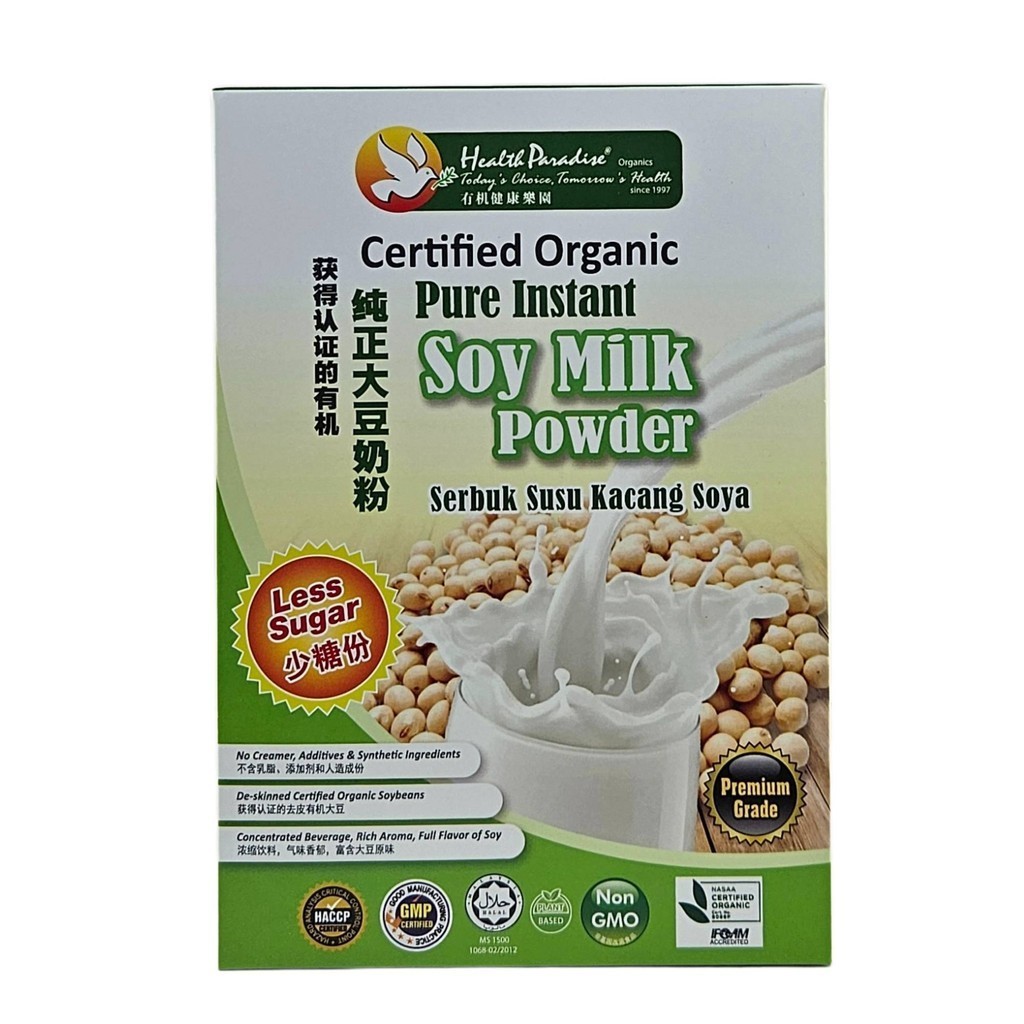 HEALTH PARADISE ORGANIC SOY MILK POWDER (LESS SUGAR) 500g | Shopee Malaysia
