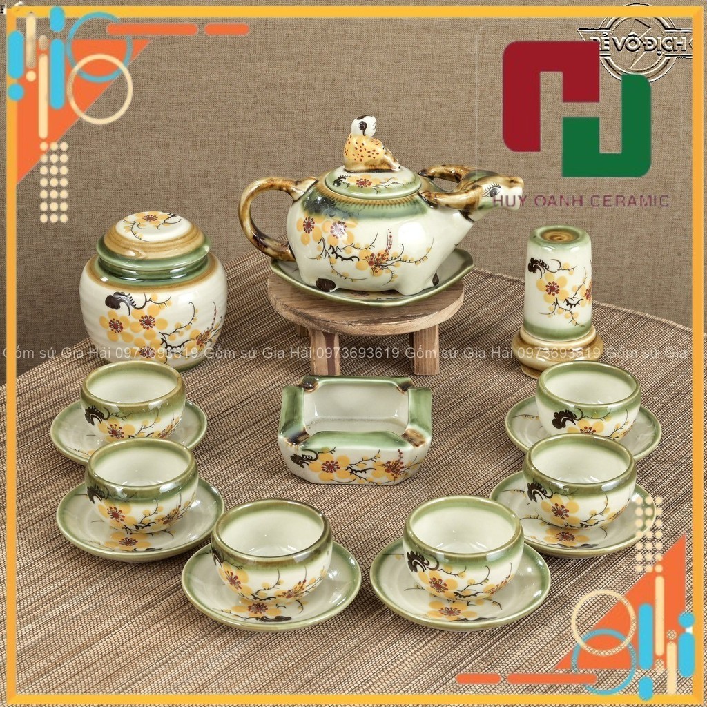 Bat Trang buffalo tea set, capacity 350ml | Shopee Malaysia