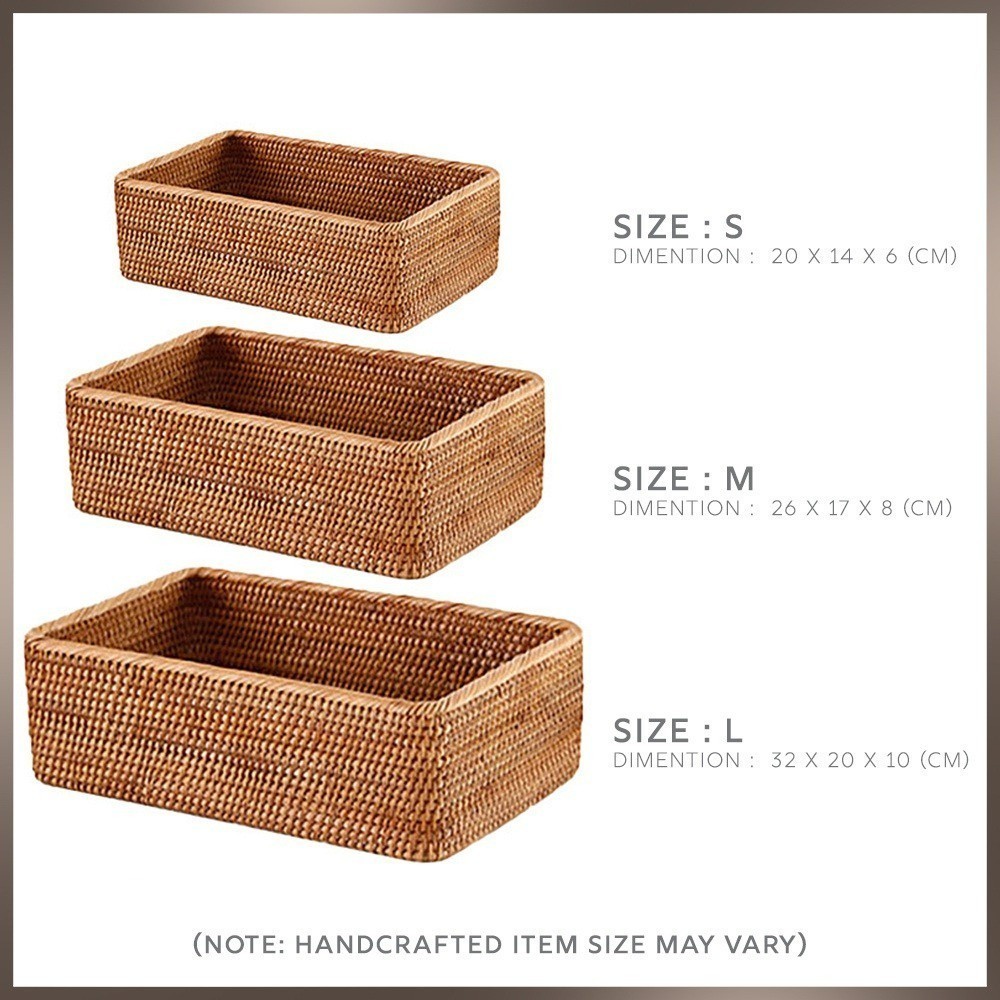 Hand-Woven Rattan Basket/Rattan Storage/Rattan Tray/Wicker Basket ...