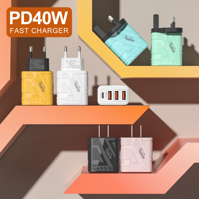 Mecha Wind Cell Phone Charger 3usb+1pd Multi-port Charging Plug 5V2A ...