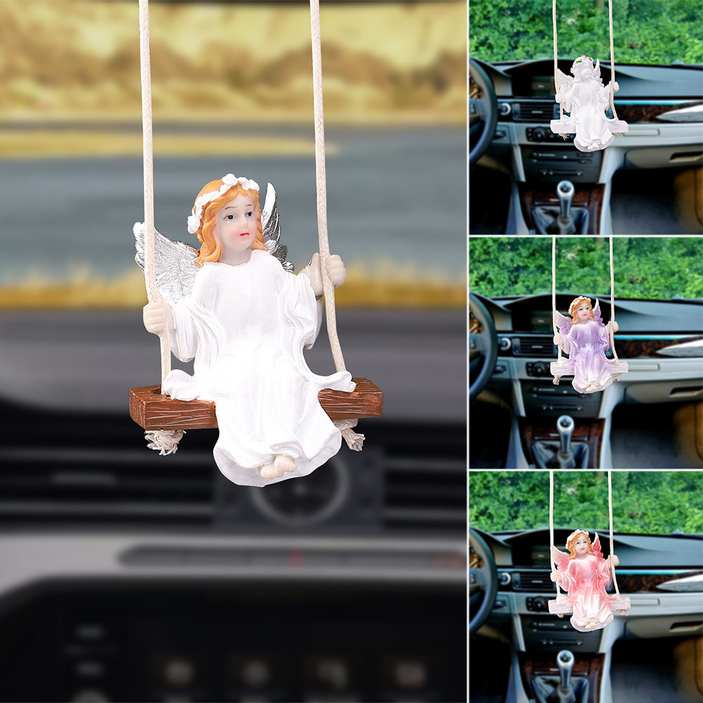 Car Charms for Rear View Mirror Guardian Resin Angel Rearview Mirror ...