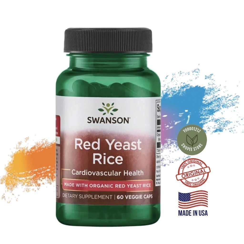 [Ready Stocks] Swanson Organic Red Yeast Rice 600mg, 60 Veggie Caps ...