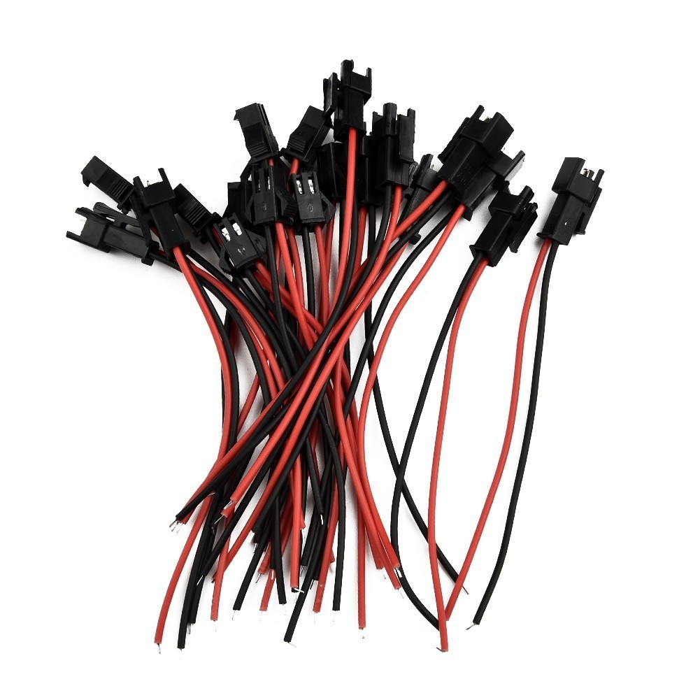 【PEAT】2.54mm SM 2-Pin 2P Connector plug Male / Female Head Wires Cables ...