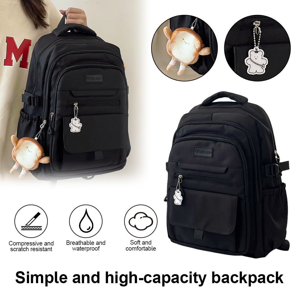 School Bag Nylon Waterproof Girls Large Capacity Backpack Multilayer ...